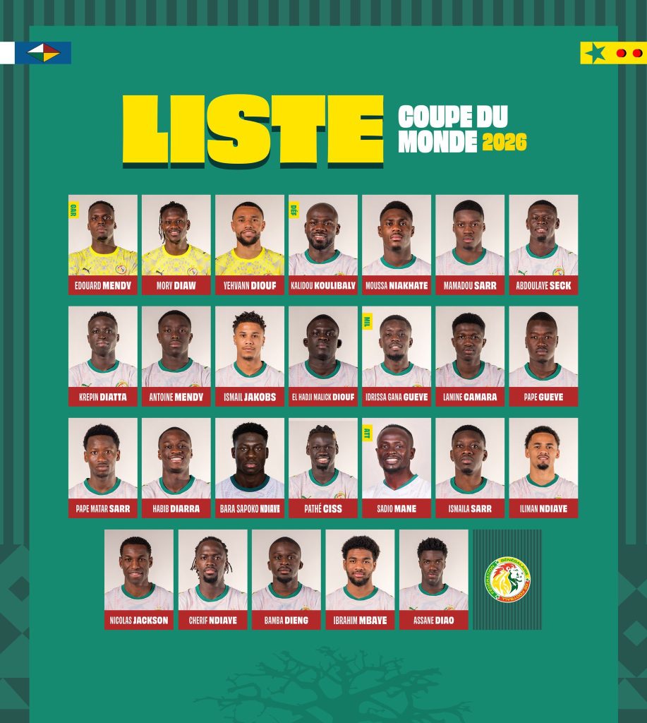 Coupe du Monde 2026 : Moustapha Mbow et Ilay Camara Out de la liste de ...